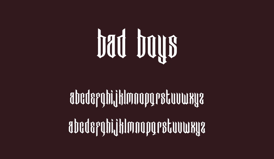 Bad Boys Free Font Bad Boys Free Font