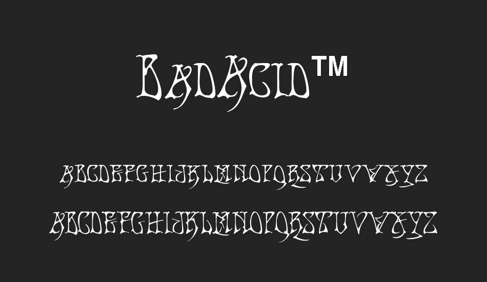 Bad Acid free font