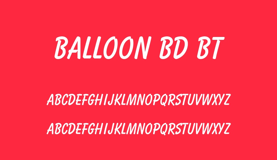 Balloon Bd BT free font