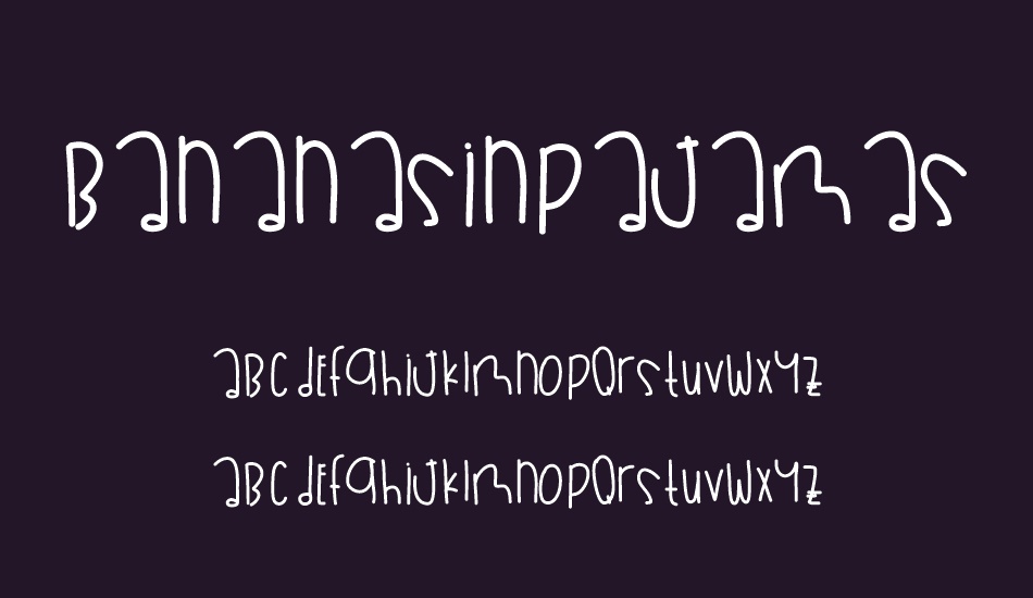 Bananas In Pajamas free font