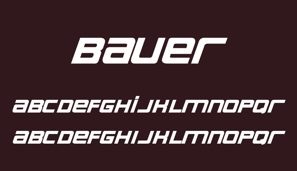 Bauer free font