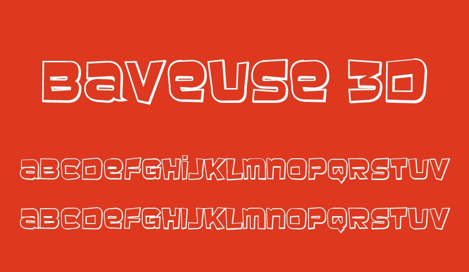 Baveuse 3D free font