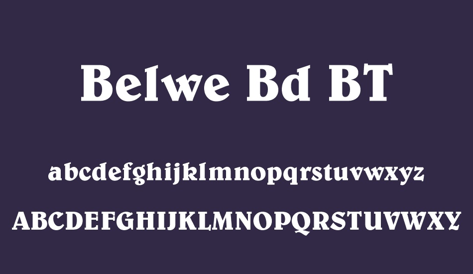 Belwe Bd BT free font