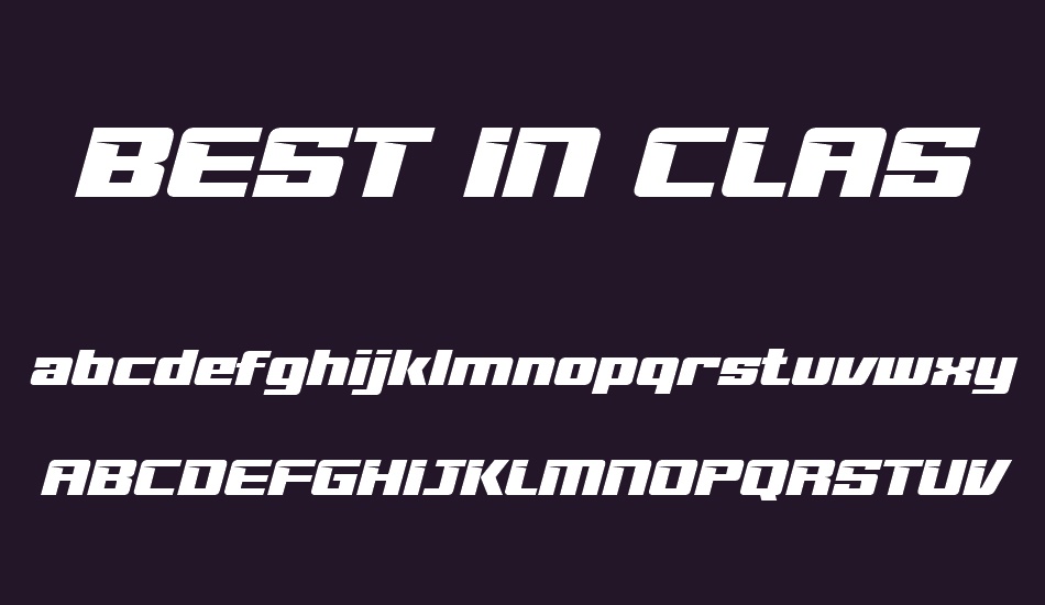 Best In Class free font