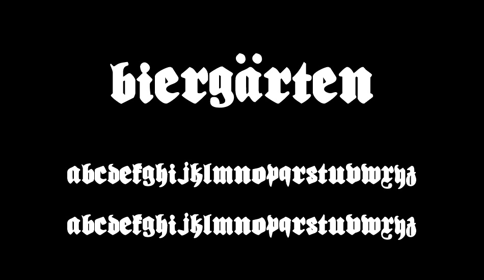 Biergarten free font