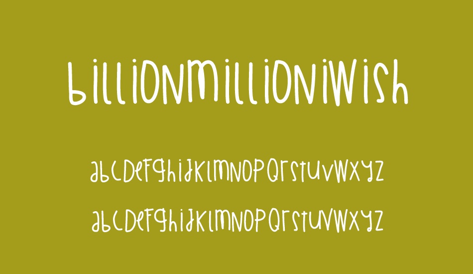 Billion Million free font