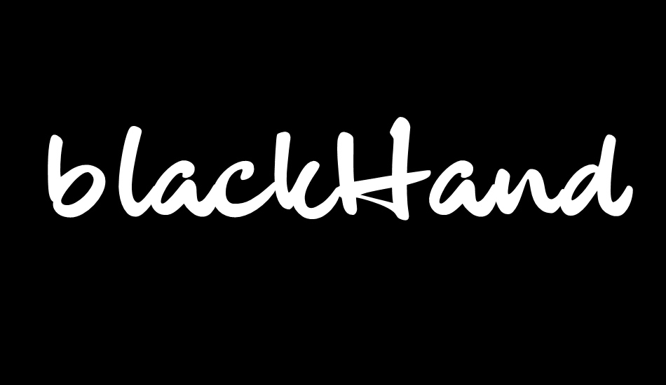 Black Hand free font