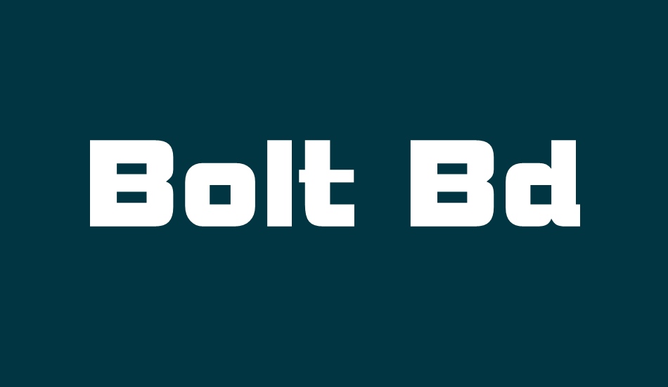 Bolt Bd BT free font