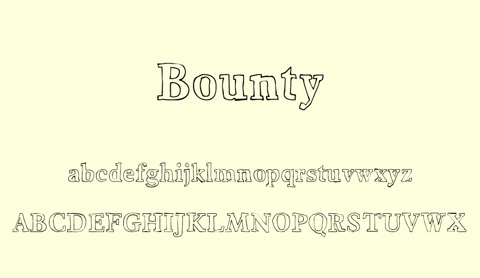 Bounty free font