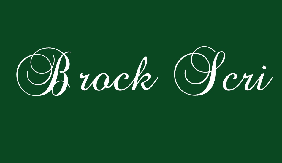 Brock Script free font
