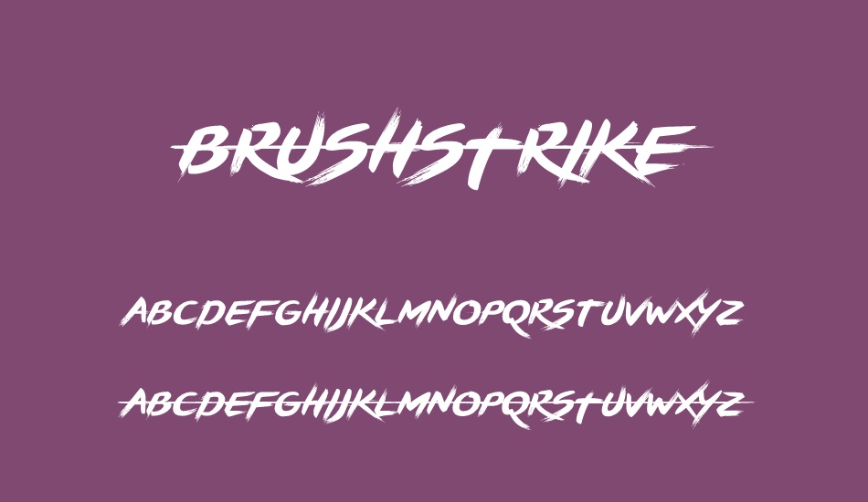 Brushstrike free font