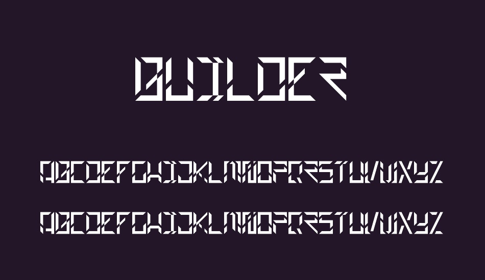 Builder free font