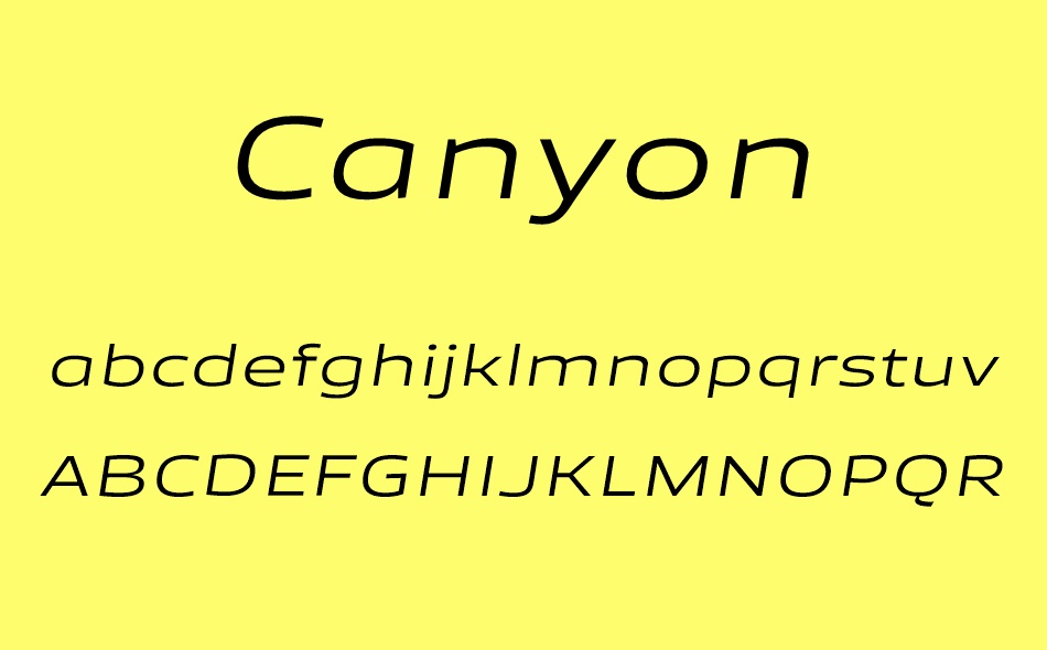 Canyon free font