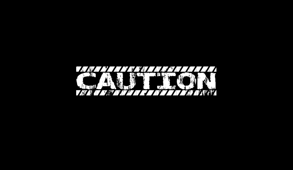 Caution free font