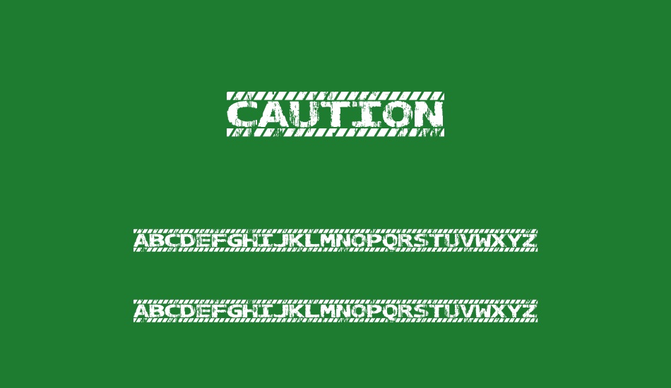 Caution free font