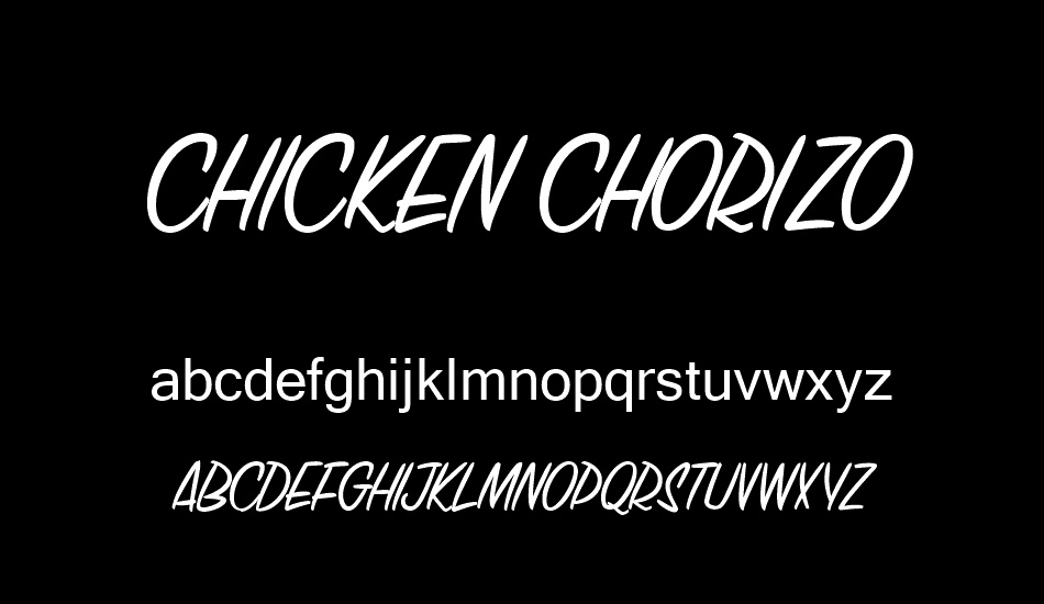 Chicken Chorizo free font
