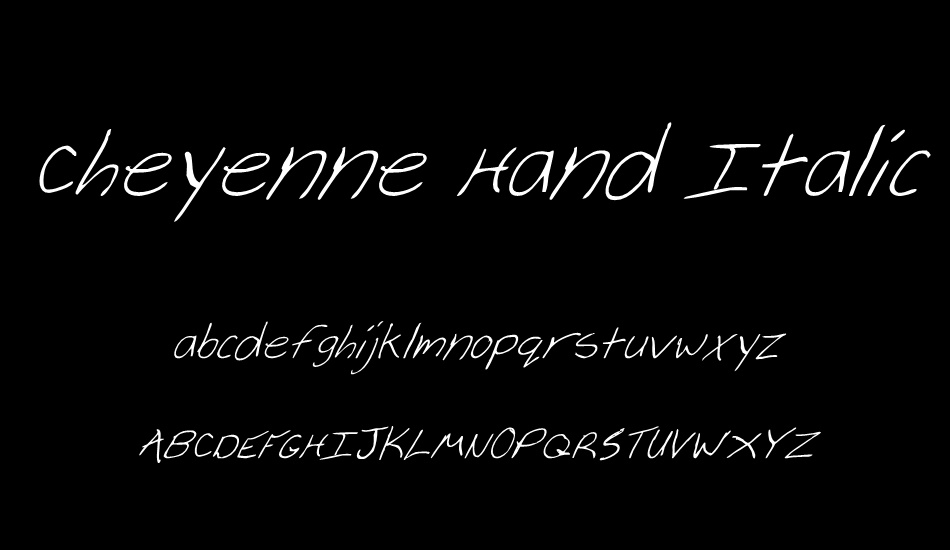 Cheyenne Hand free font