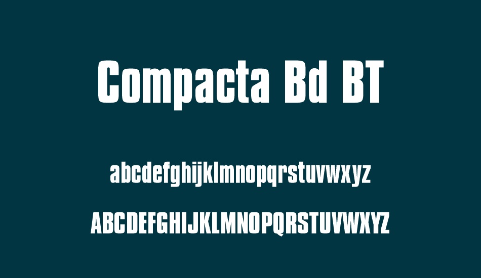 Compacta Bd BT free font