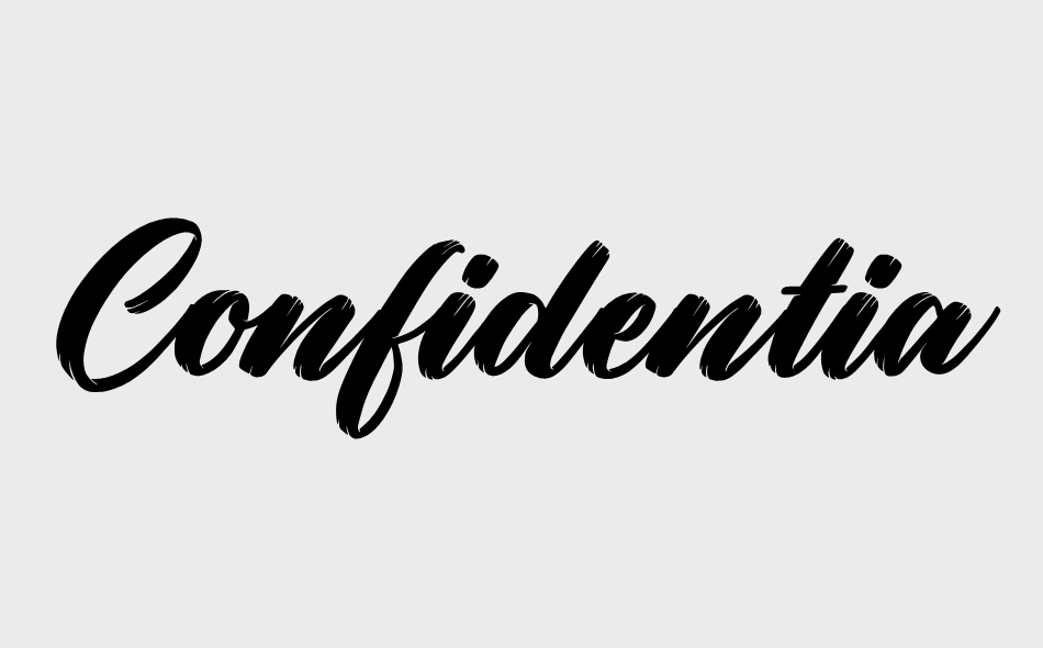 Confidential Information free font