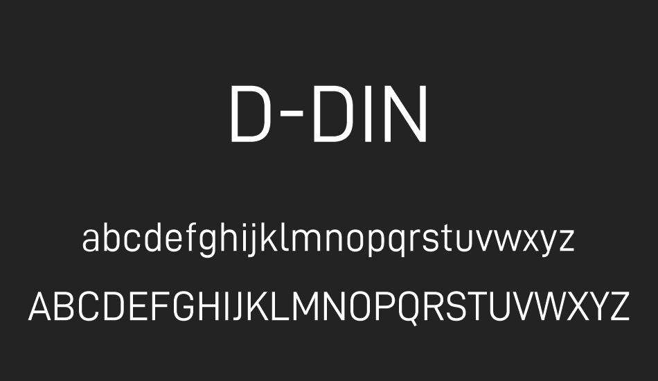 D-DIN Font Family free font