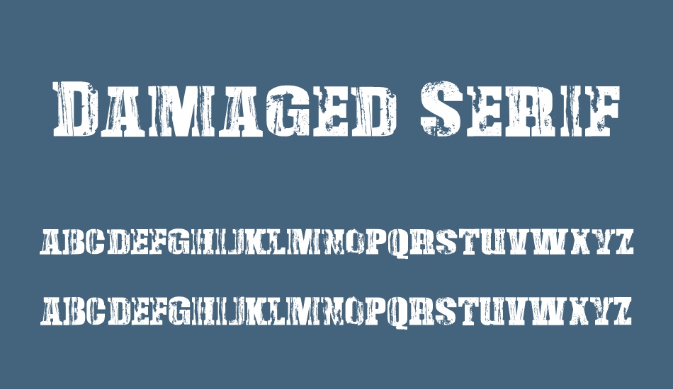 Damaged Serif free font