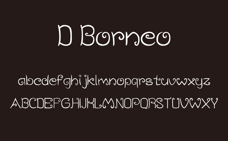 D Borneo free font