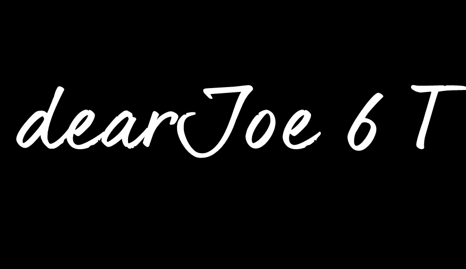 Dear Joe 6 free font