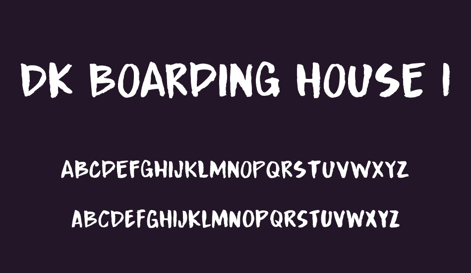 DK Boarding House free font