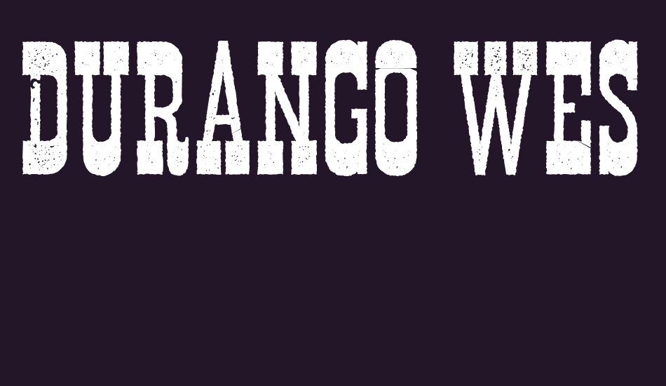 Durango Western Eroded free font