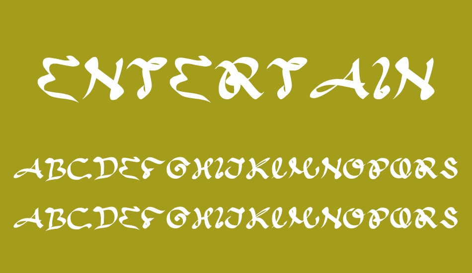 Entertainment free font