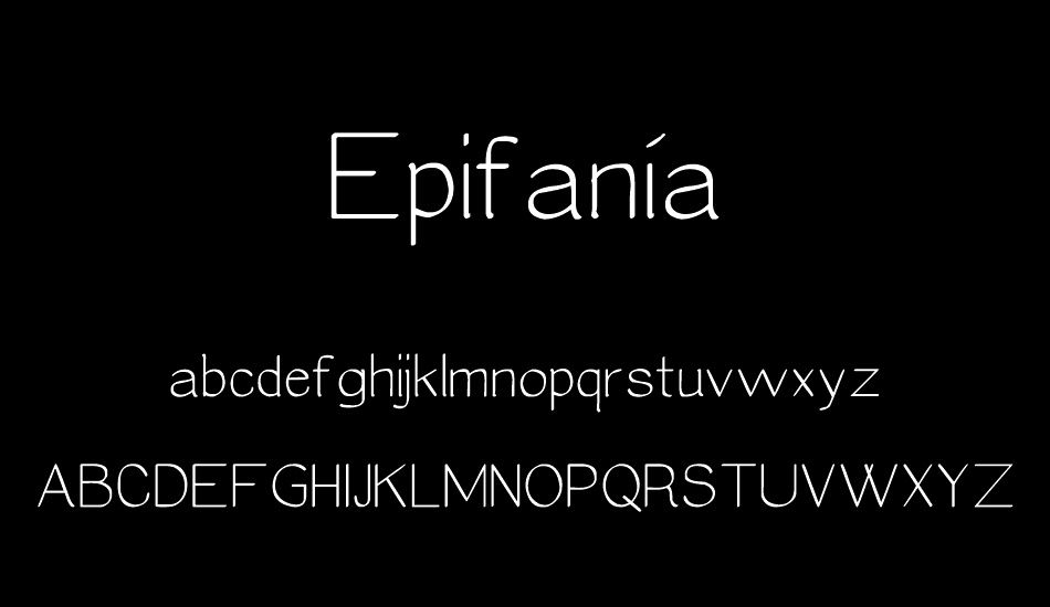 Epifanía free font