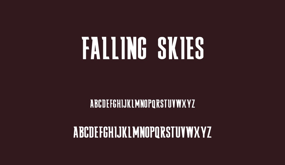 Falling Skies free font