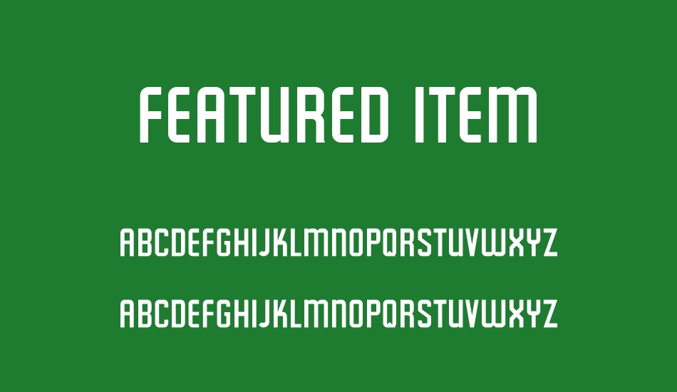 Featured Item free font