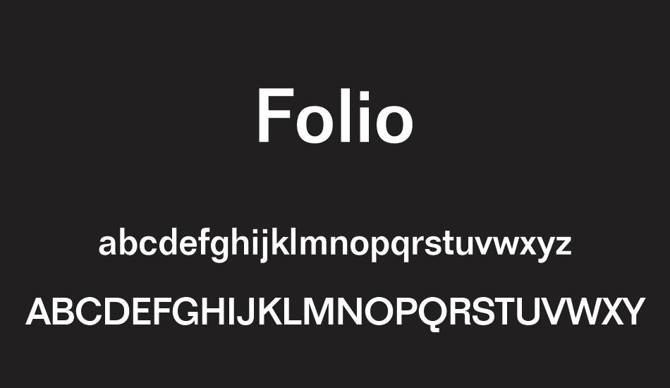 Folio Bold free font