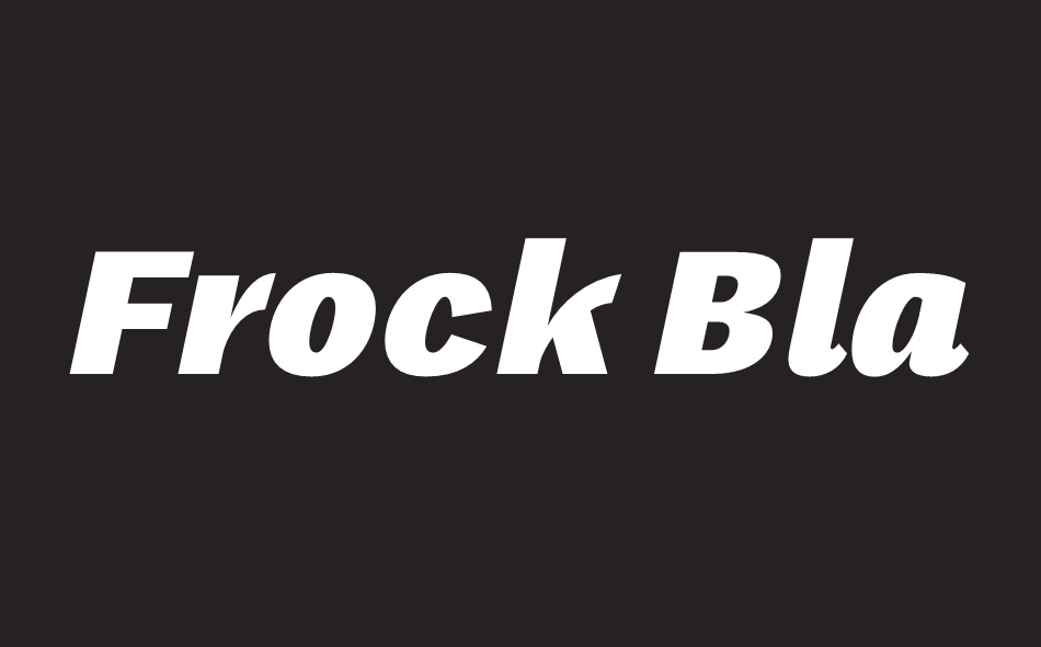 Frock Black free font