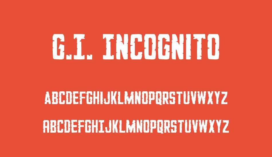 G.I. Incognito free font