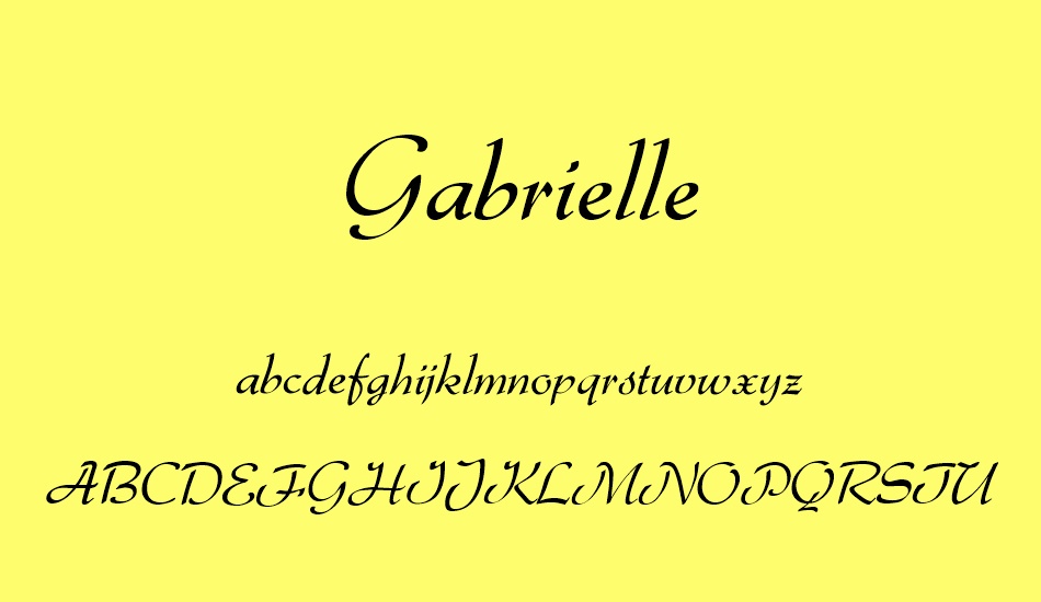 Gabrielle free font