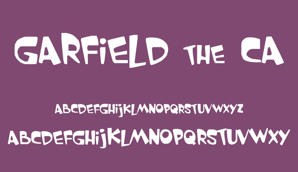 Garfield the Cat free font