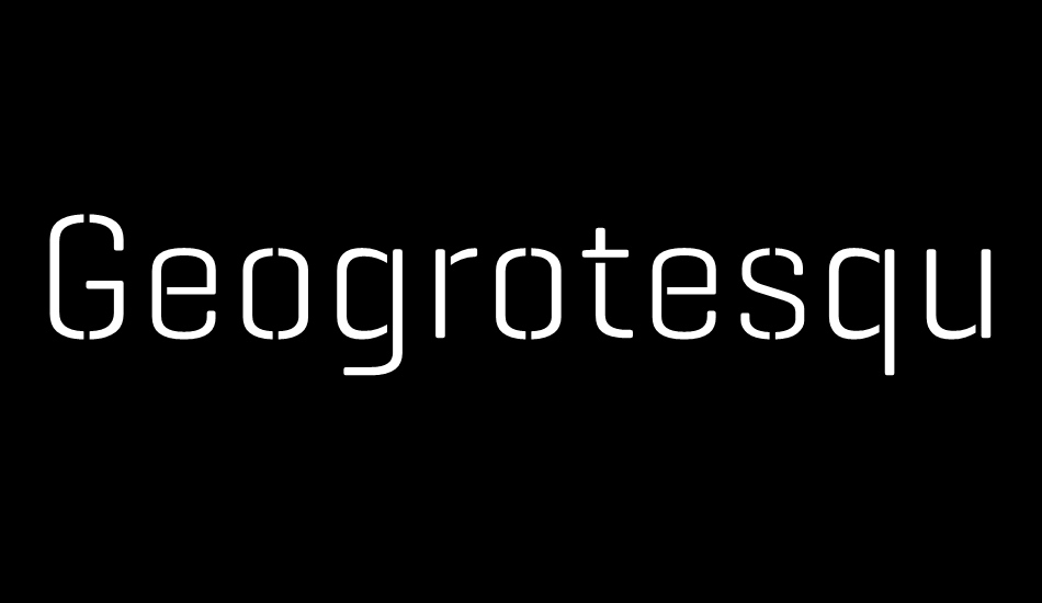 Geogrotesque free font