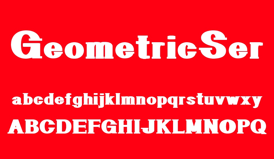Geometric Serif PW free font