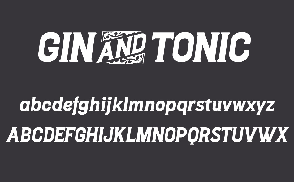 Gin And Tonic free font