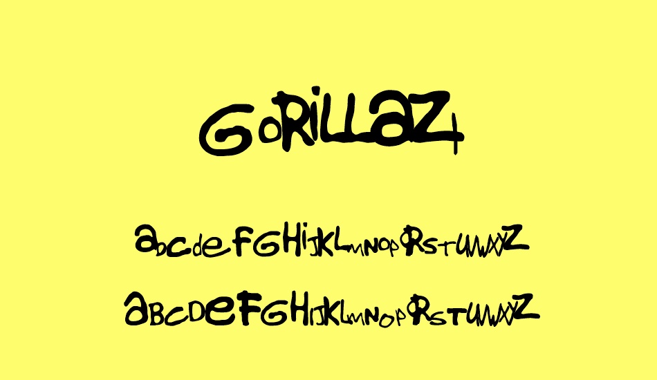Gorillaz 1 free font