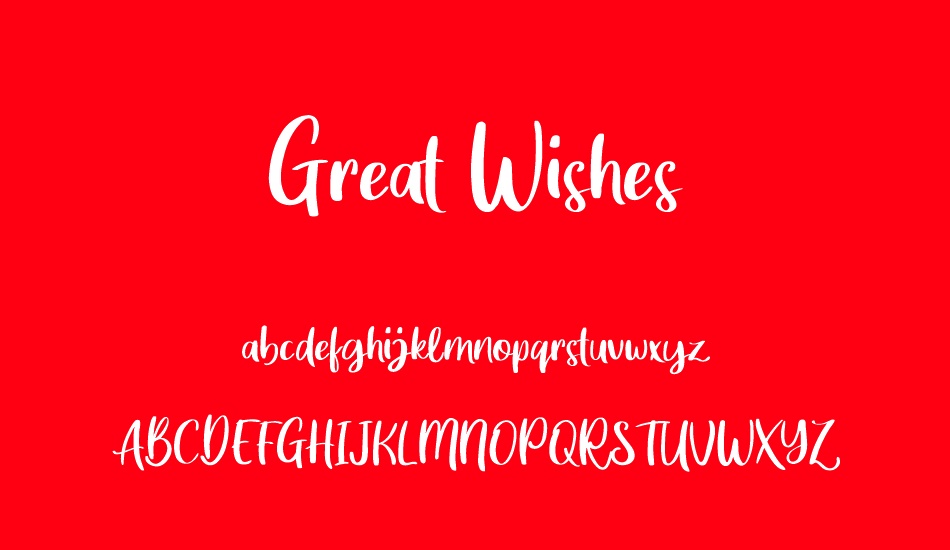 Great Wishes Free Font Great Wishes Free Font