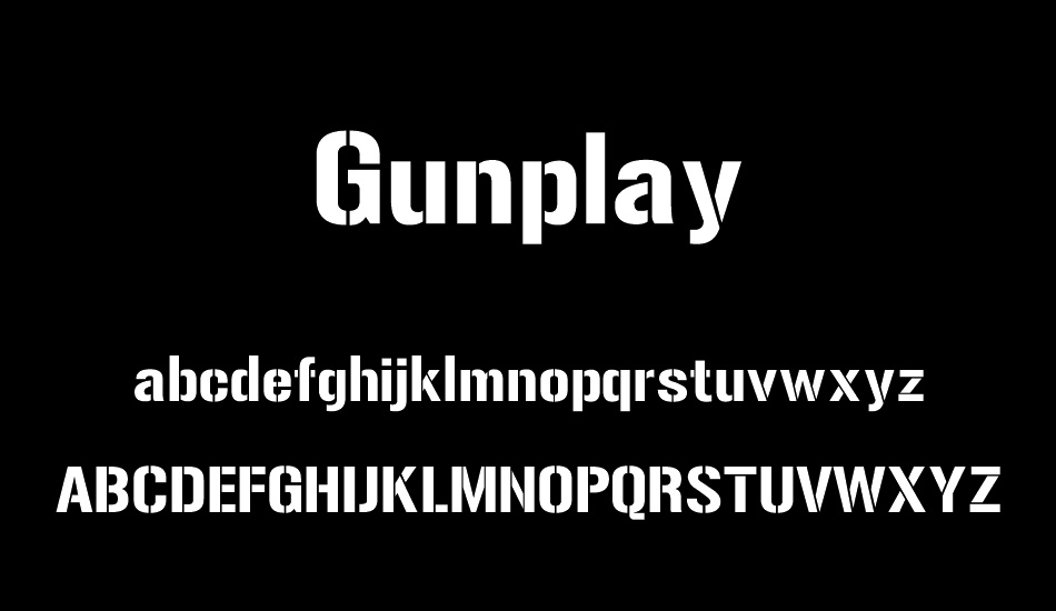 Gunplay free font