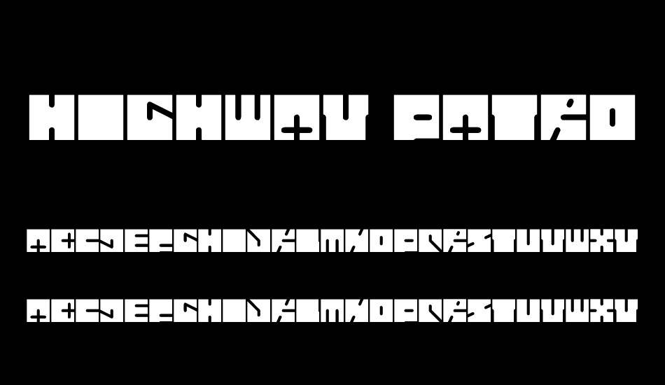 Highway Patrol free font