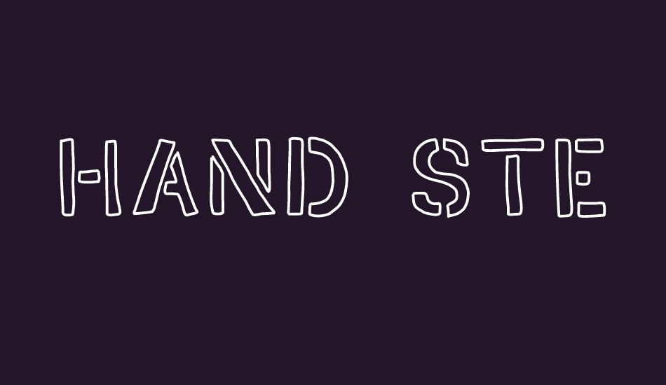 Hand Stencil free font