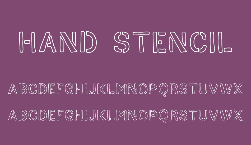 Hand Stencil free font