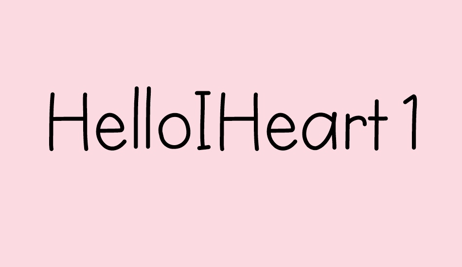 Hello I Heart free font