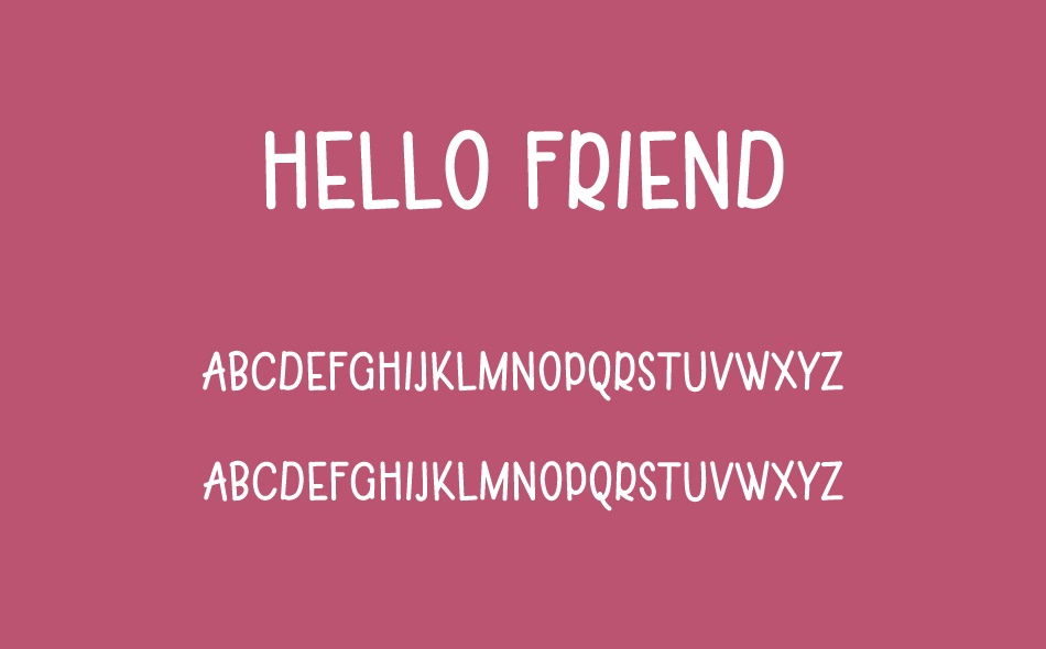 Hello Friend free font