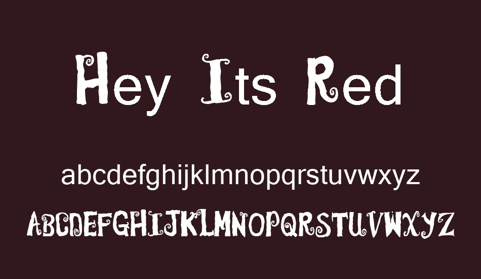 Hey It's Red free font